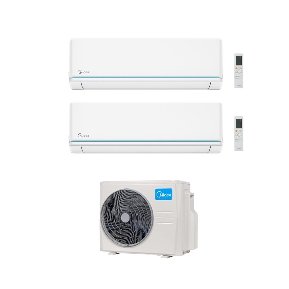 Climatizzatore Midea Dual Split Evolution 12000 + 12000 Btu A++ M2OE-18HFN8-Q Inverter R32 Wifi ...