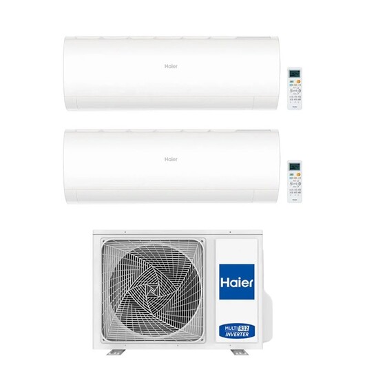 Climatizzatore Dual split Haier Pearl 9000 + 9000 Btu Inverter Wifi Classe A++ Gas R32 Unità ...
