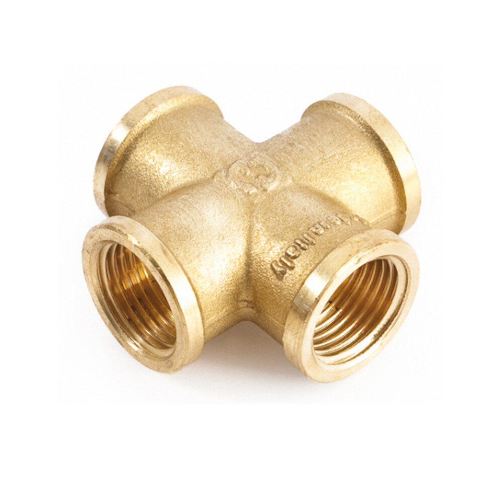 Croce 1" Ottone Giallo | Elettroclimaweb